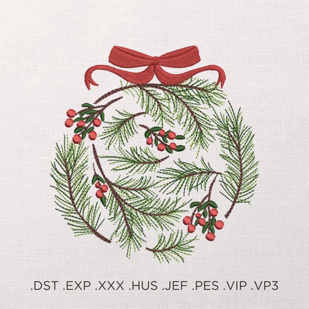 Christmas Tree Branches Toy Machine Embroidery Design - Christmas ...