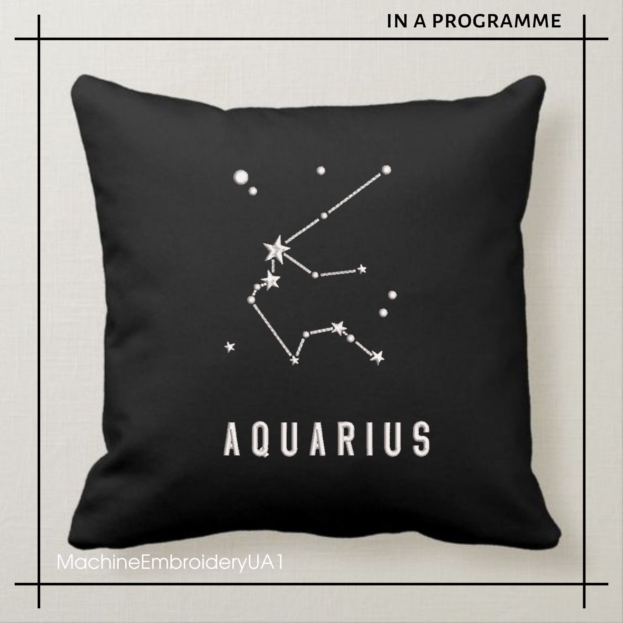 Constellation AQUARIUS Machine Embroidery Design 4 Sizes - Etsy