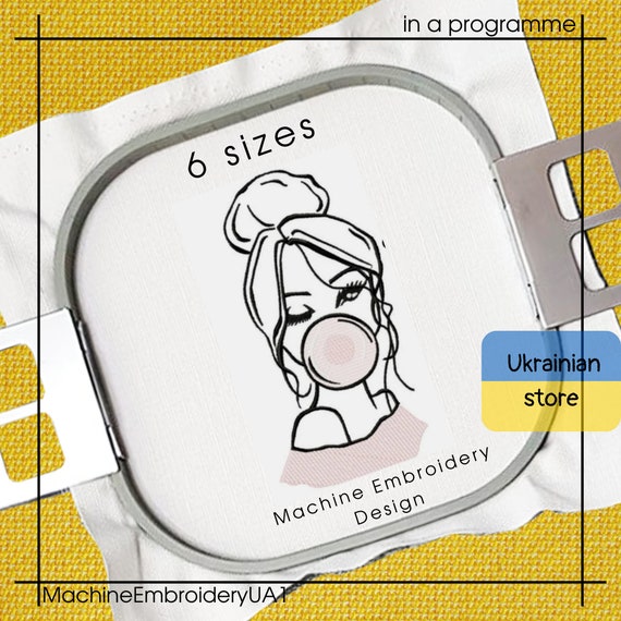 Beautiful Girl Machine Embroidery Design 4 Sizes Instant - Etsy