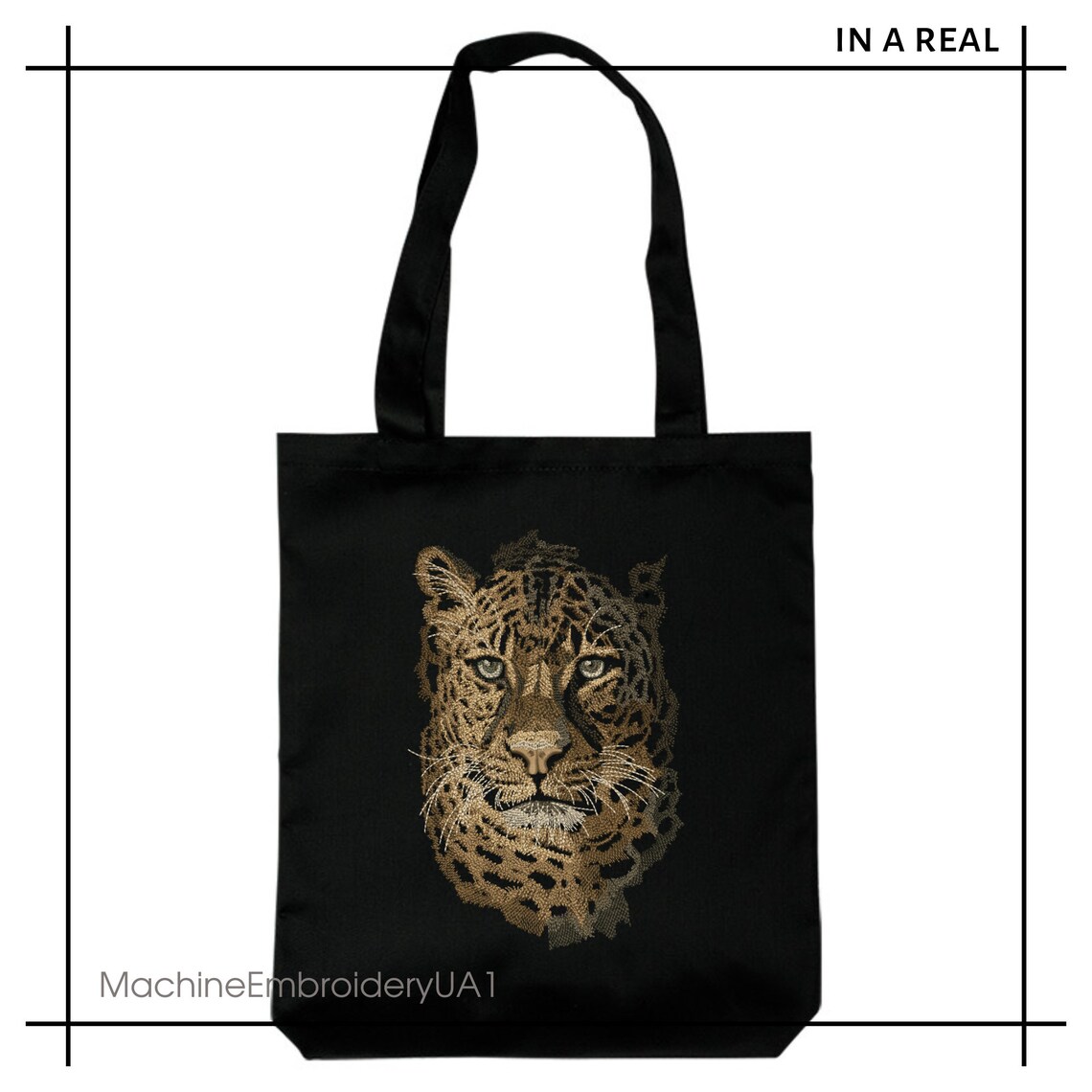 Cheetah on a Black Background Machine Embroidery Design - Etsy