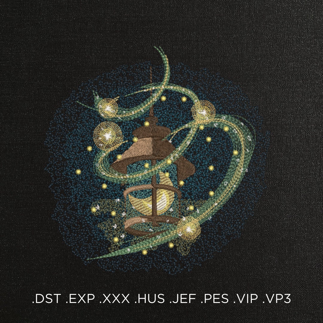 Magic Lantern Machine Embroidery Design, Magic Fireflies Embroidery ...