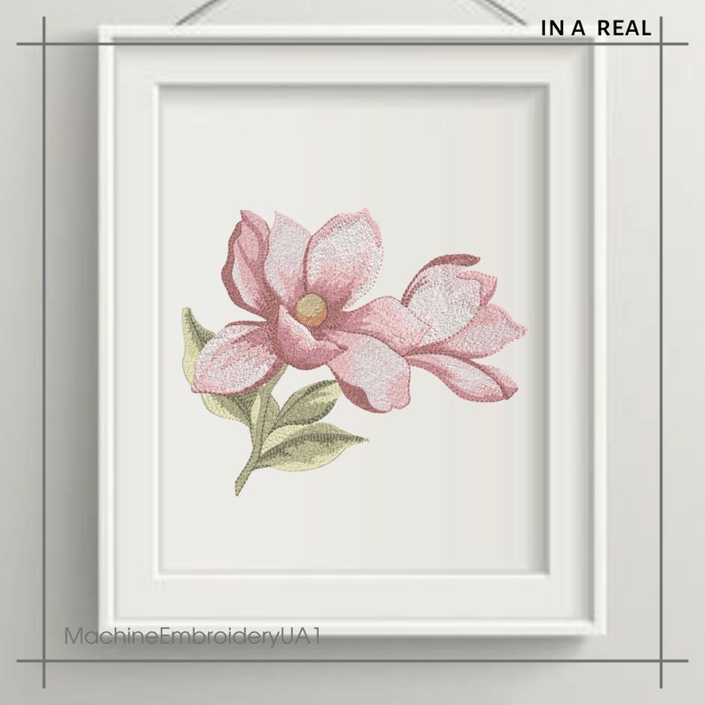 Magnolia Flower Machine Embroidery Design Magnolia Flower - Etsy