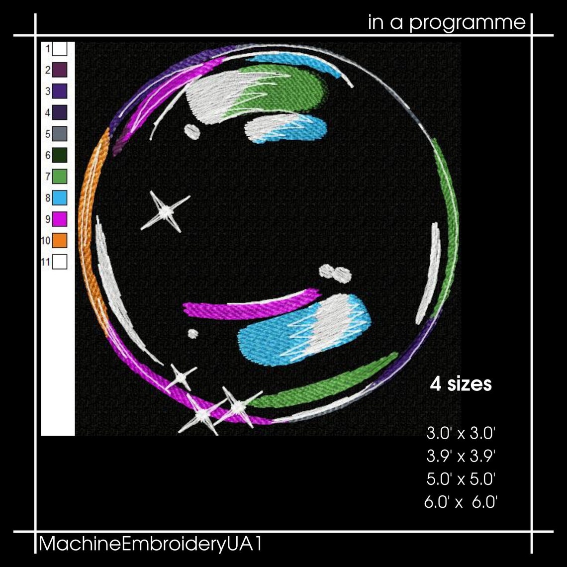 Soap Bubbles Machine Embroidery Design Blowing Bubbles - Etsy