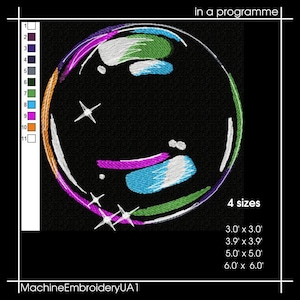 Soap Bubbles Machine Embroidery Design - Blowing Bubbles Embroidery ...