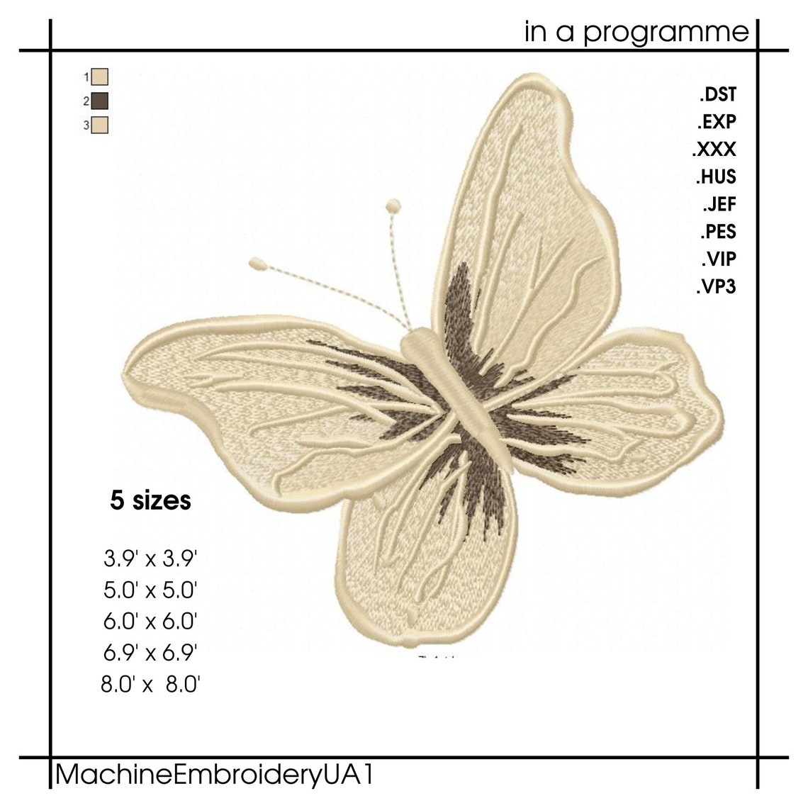 3D Butterfly Machine Embroidery Design 3D Butterfly - Etsy