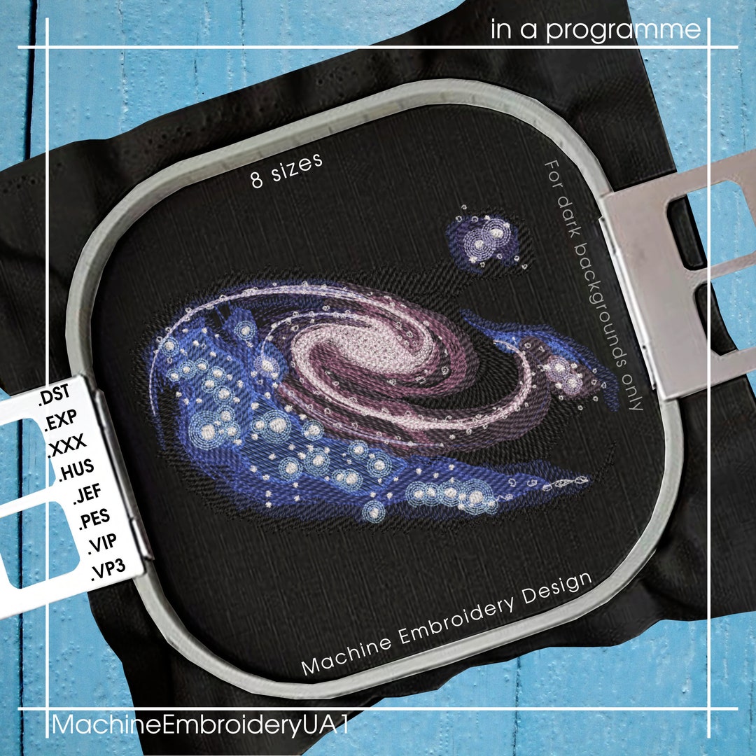 Shining Galaxy Machine Embroidery Design Stardust Embroidery Files ...