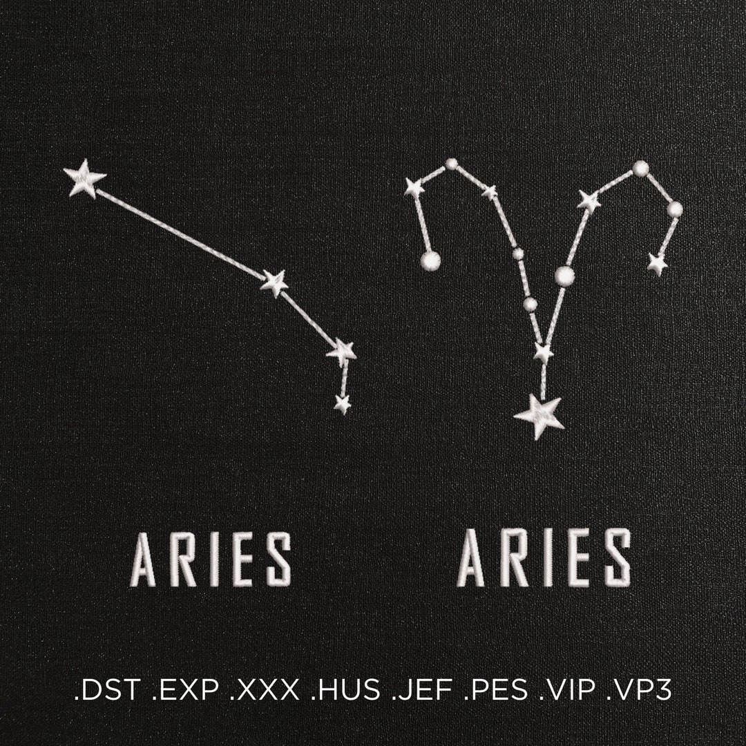 Constellation ARIES Machine Embroidery Design 4 Sizes 2 Different ...