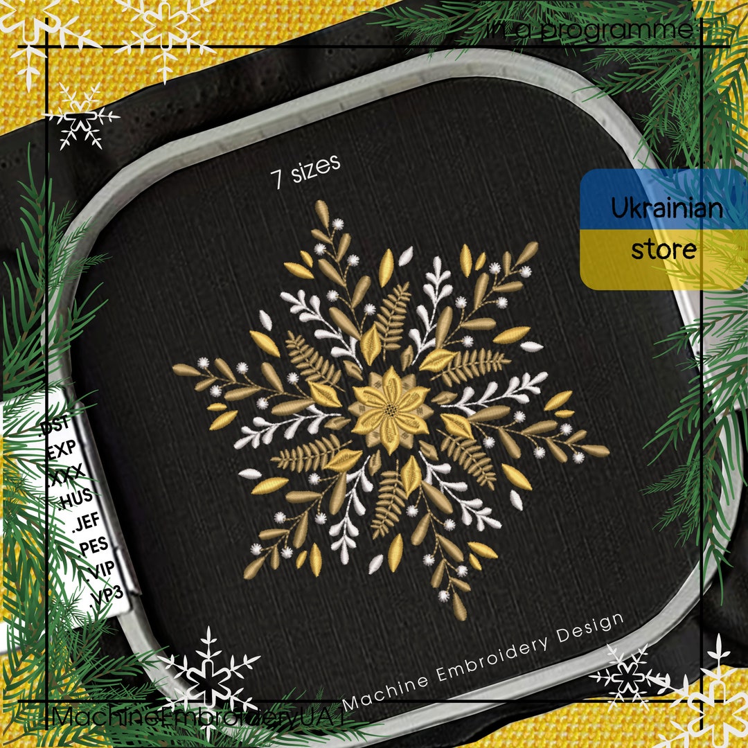 Magic Machine Embroidery Design Fairy Christmas Snowflake Embroidery ...