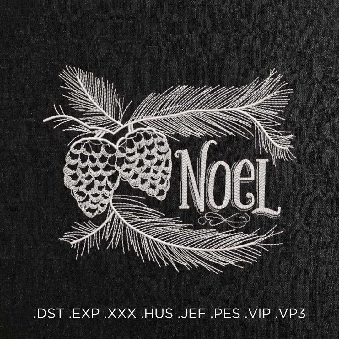 Christmas Tree Branch Machine Embroidery Design Noel Tree Branch ...