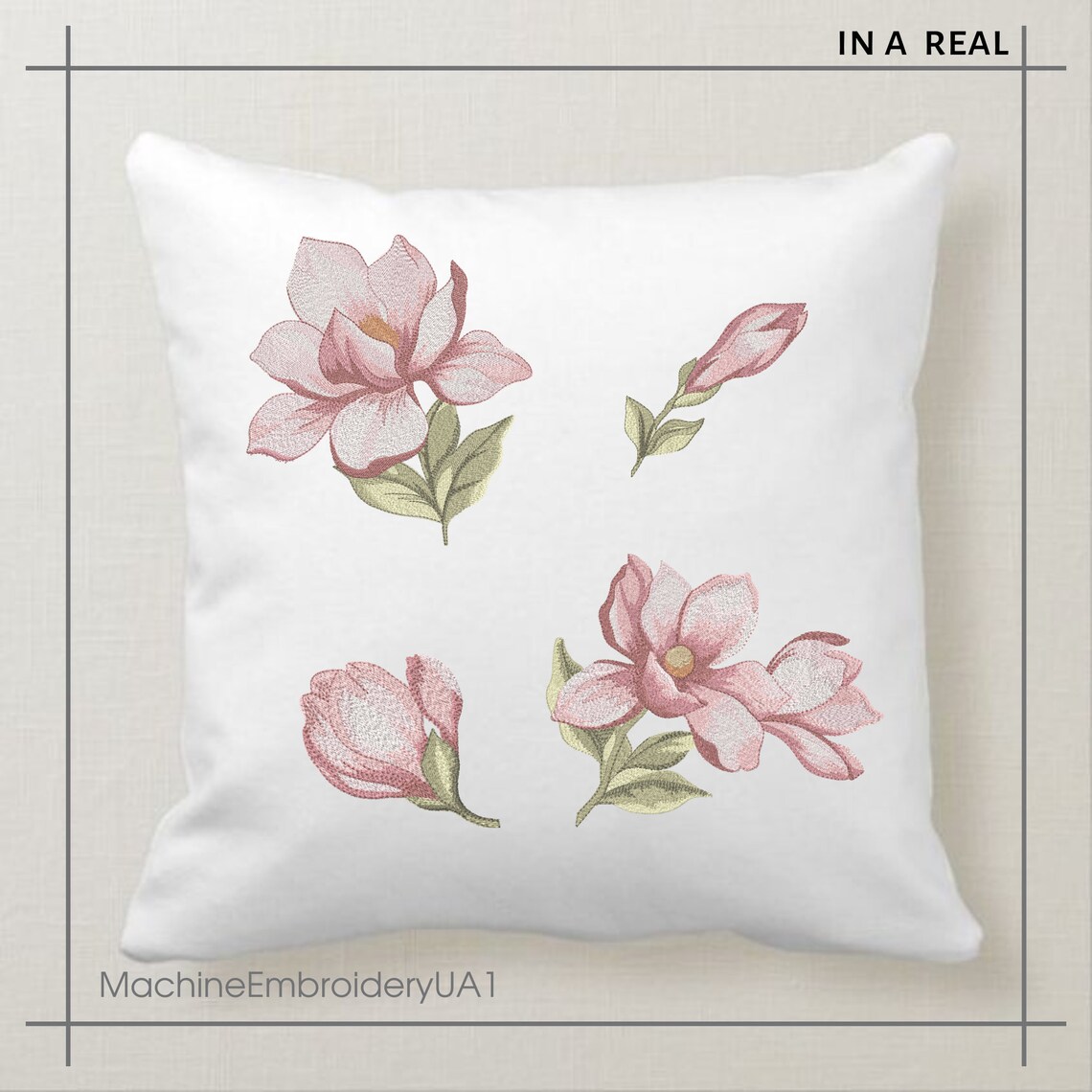 Magnolia Flower Machine Embroidery Design Magnolia Flower - Etsy