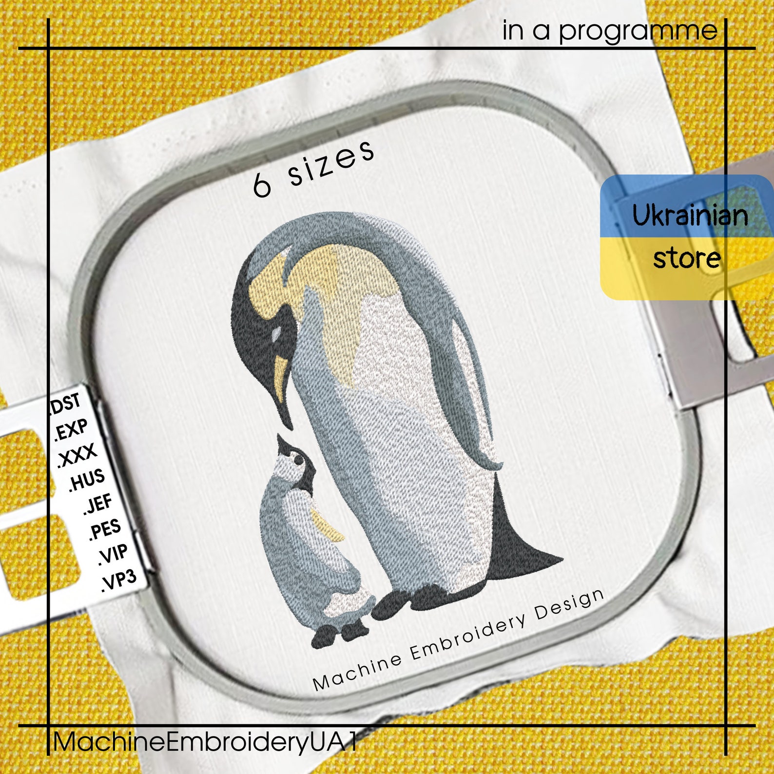 Cute Penguins Machine Embroidery Design Penguins Embroidery - Etsy