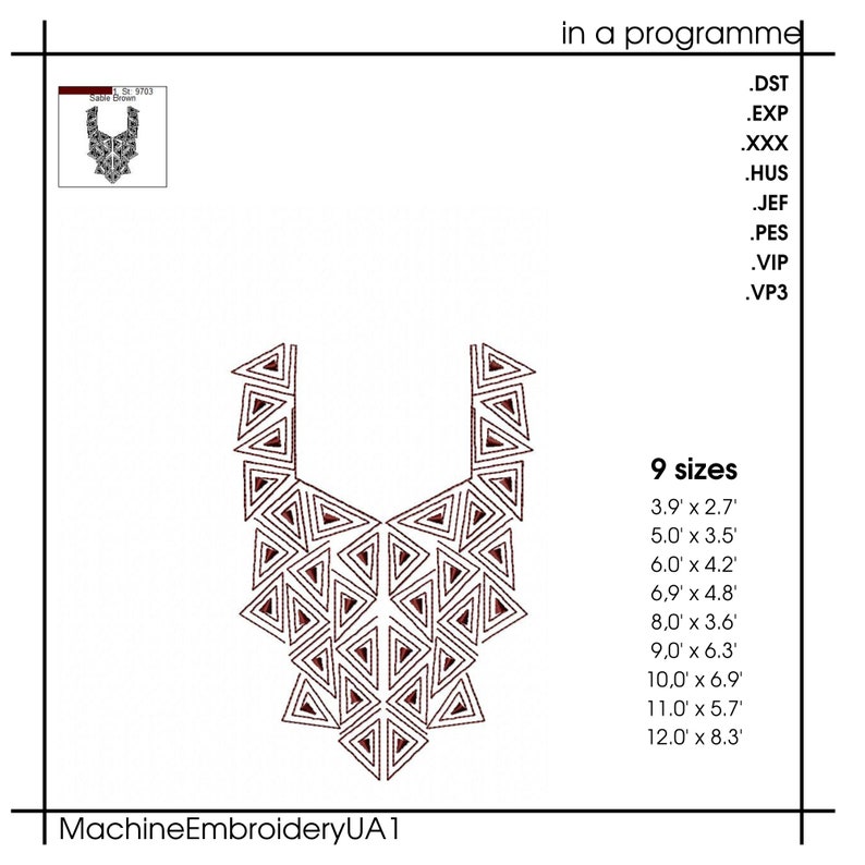 Neckline Machine Embroidery Design, Ornament Collar Embroidery Files ...