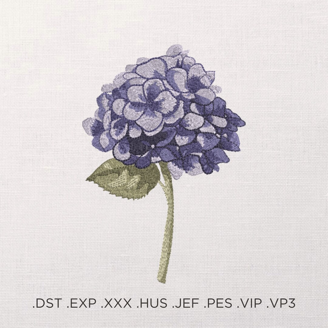Hydrangea Machine Embroidery Design - Artistic Embroidery -flolar ...
