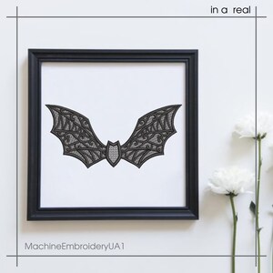 Lace Bat Machine Embroidery Design, Elegant Bat Embroidery for Women T ...