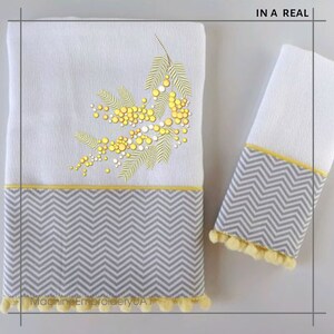 Mimosa Machine Embroidery Design Mimosa Branch Embroidery Files 5 Sizes ...