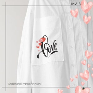 LOVE Machine Embroidery Design - Valentine's Day Embroidery Files - 7 ...