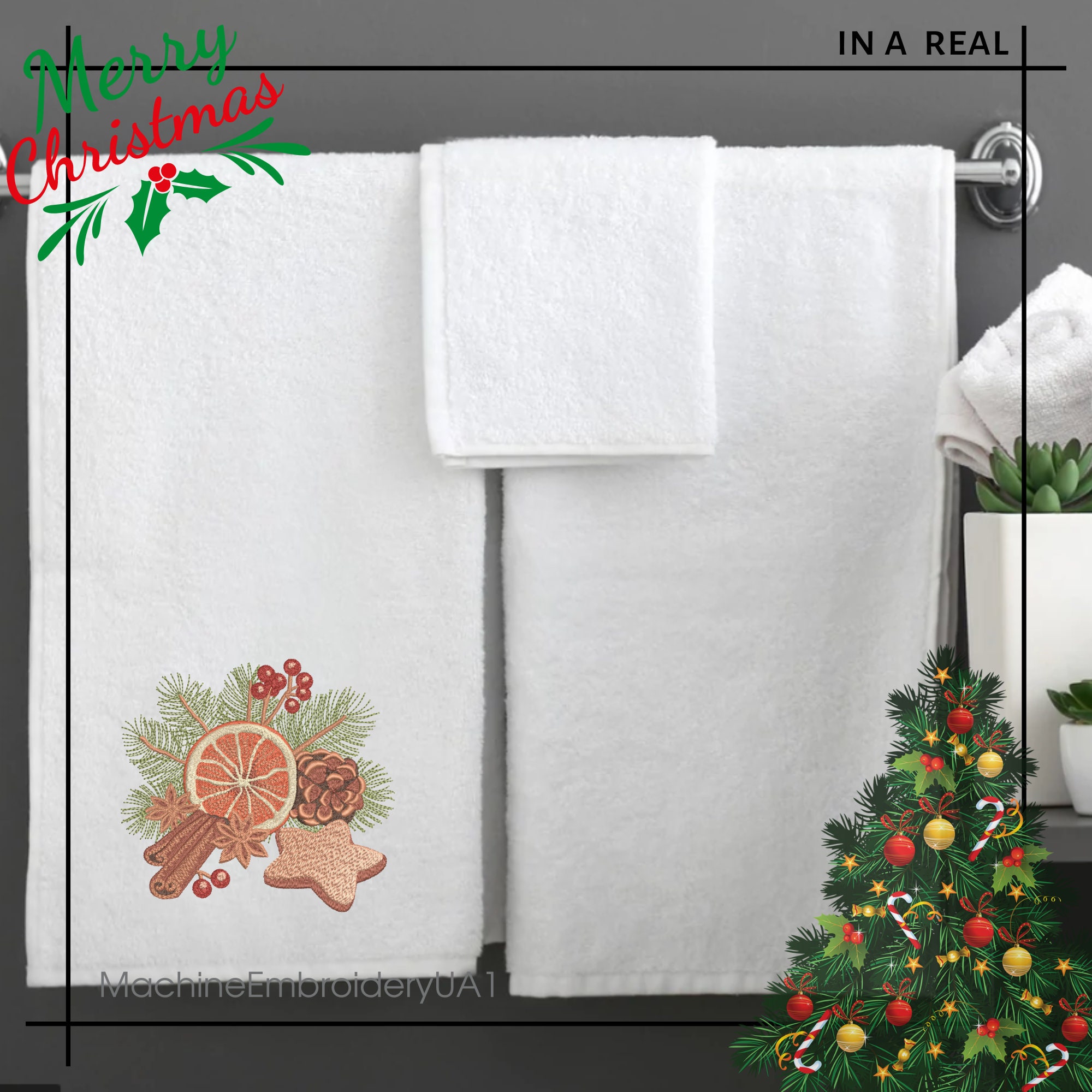 Christmas Gingerbread Embroidery Design, Festive Composition Embroidery ...
