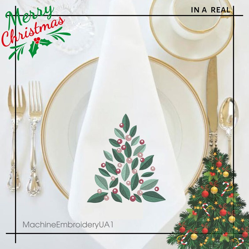 Christmas Tree Machine Embroidery Design Christmas Tree - Etsy