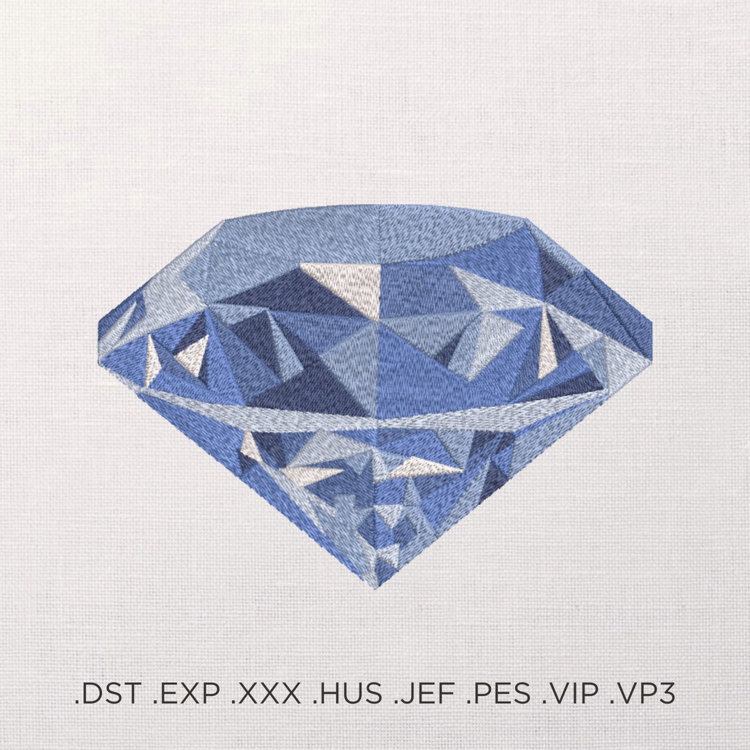 Diamond Machine Embroidery Design - Diamond Embroidery Files - 8 Sizes ...