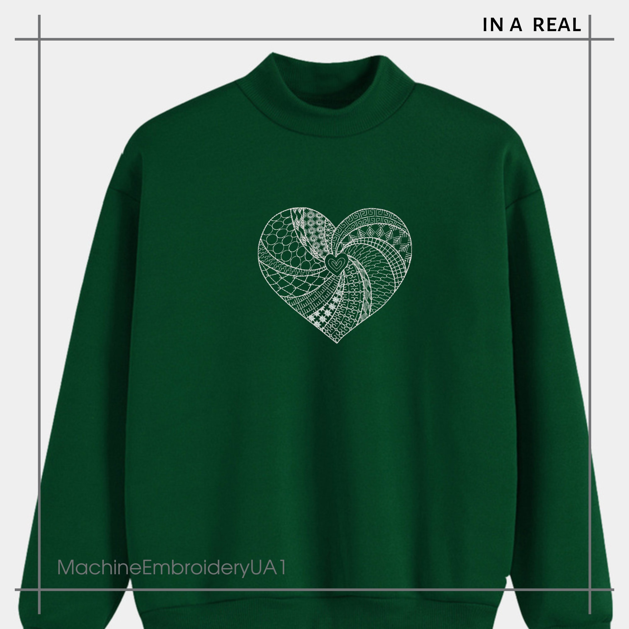 Heart Outline Stitch Machine Embroidery Design Heart Motifs - Etsy