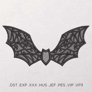 Lace Bat Machine Embroidery Design, Elegant Bat Embroidery for Women T ...