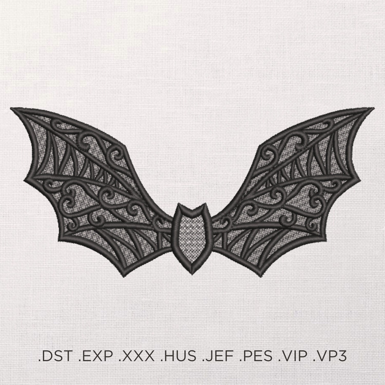Lace Bat Machine Embroidery Design, Elegant Bat Embroidery for Women T ...