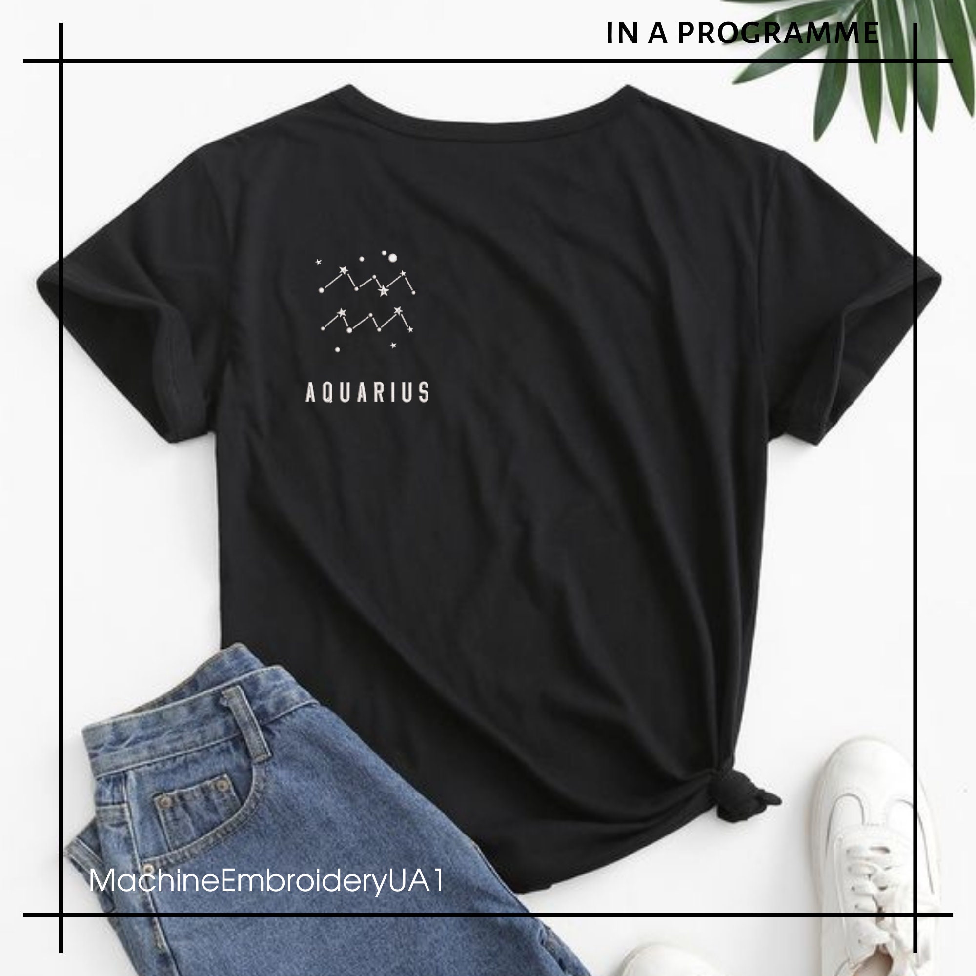 Constellation AQUARIUS Machine Embroidery Design 4 Sizes - Etsy