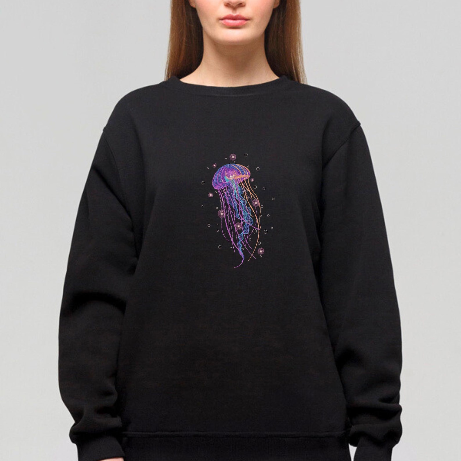 Magic Jellyfish Machine Embroidery Pattern, Purple Jellyfish Design ...