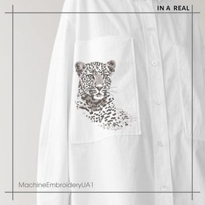 Cheetah Machine Embroidery Design, Leopard Embroidery Pattern, Wild Cat ...