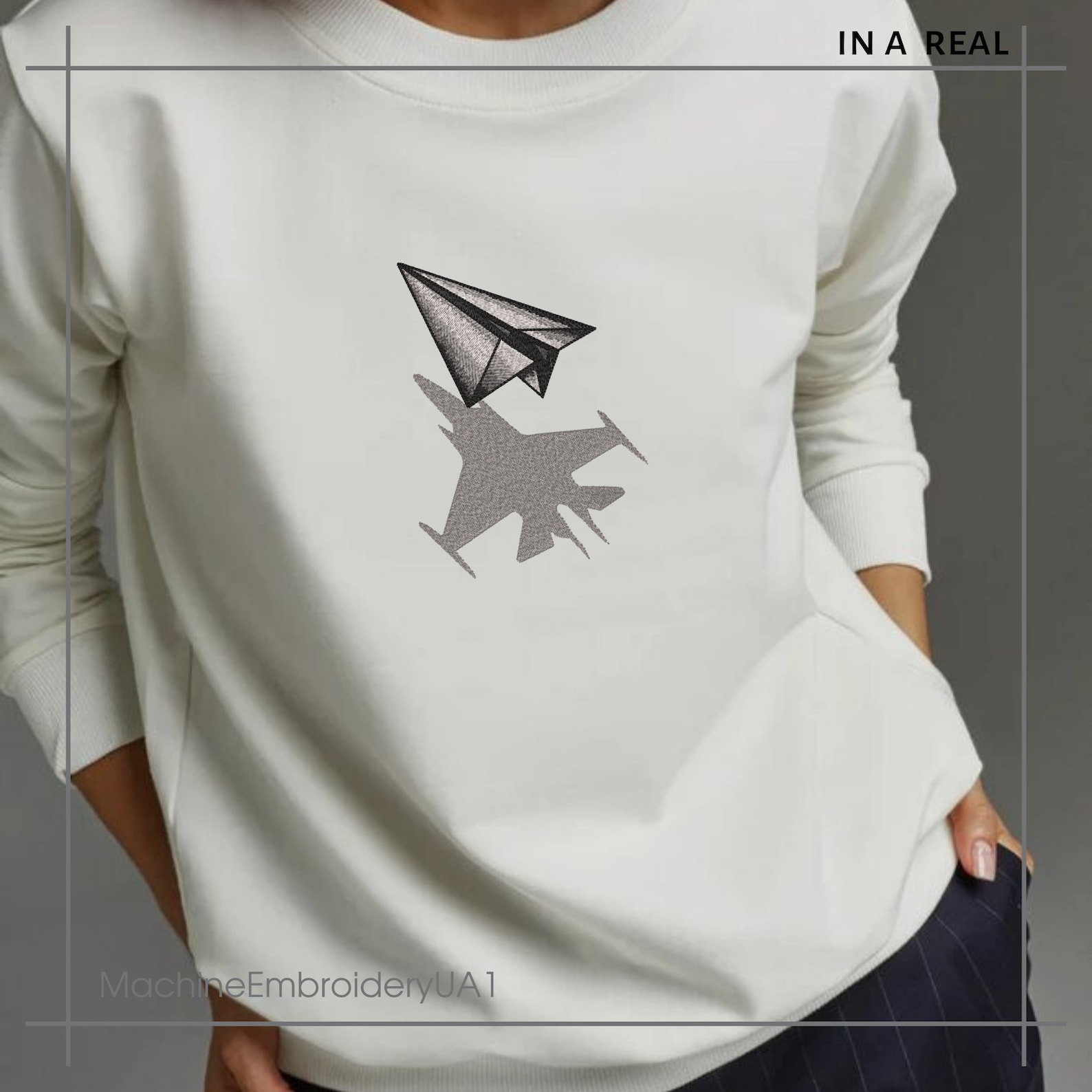 Paper Airplane Machine Embroidery Design Airplane With - Etsy