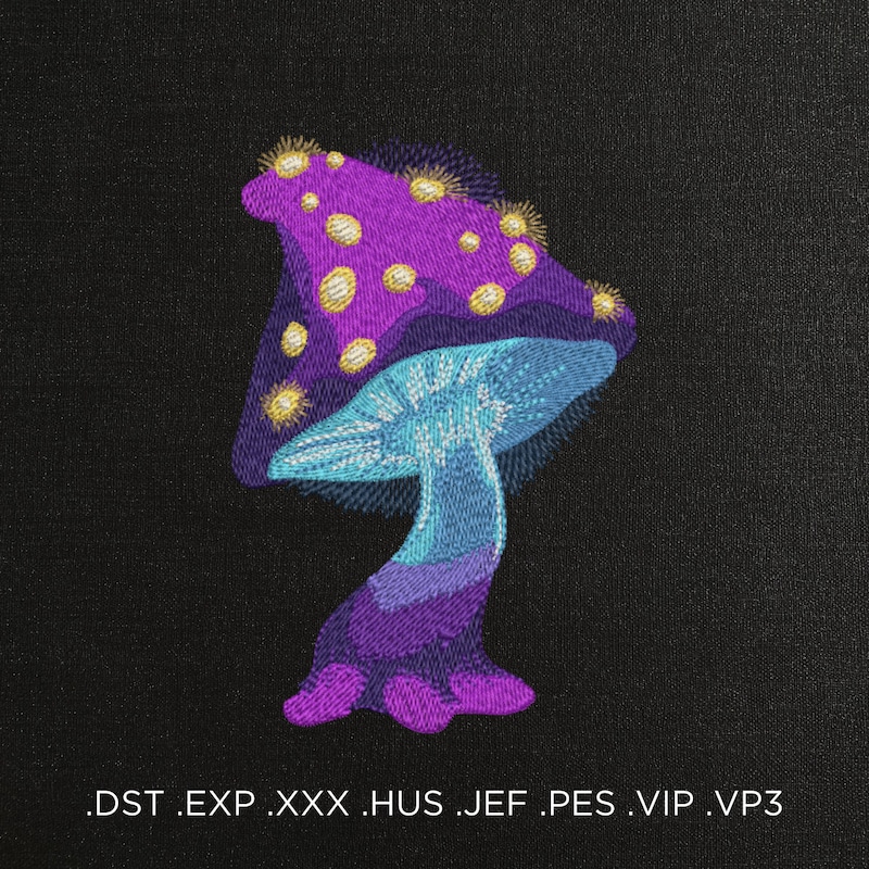 Pes File for Embroidery Mushroom - Etsy