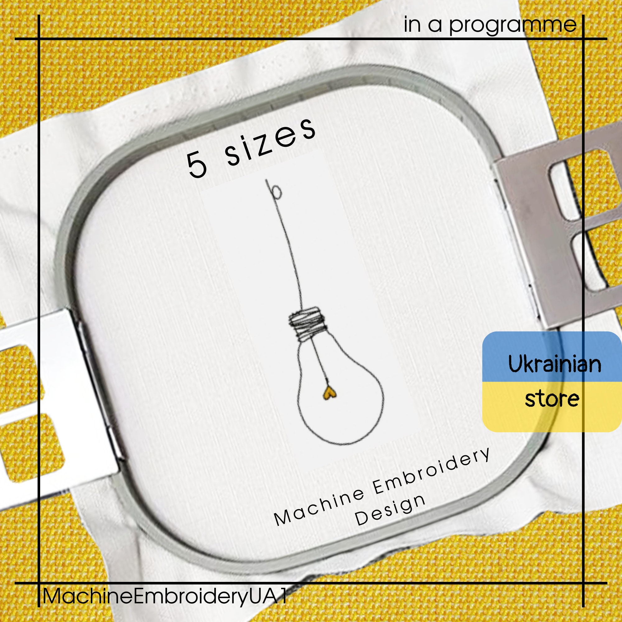 Light Bulb Idea Machine Embroidery Design Tambour Stitch - Etsy