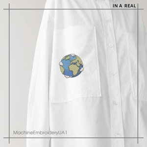 Planet Earth Machine Embroidery Design Planet Earth Embroidery Files 7 ...