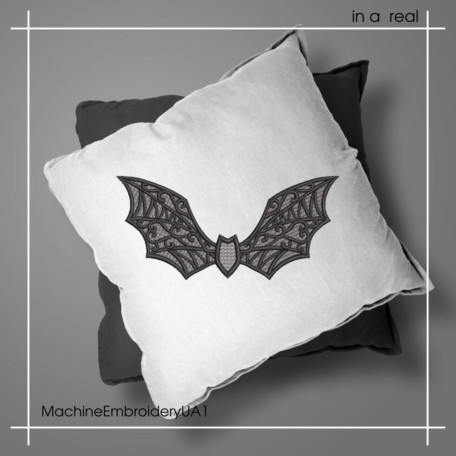 Lace Bat Machine Embroidery Design, Elegant Bat Embroidery for Women T ...