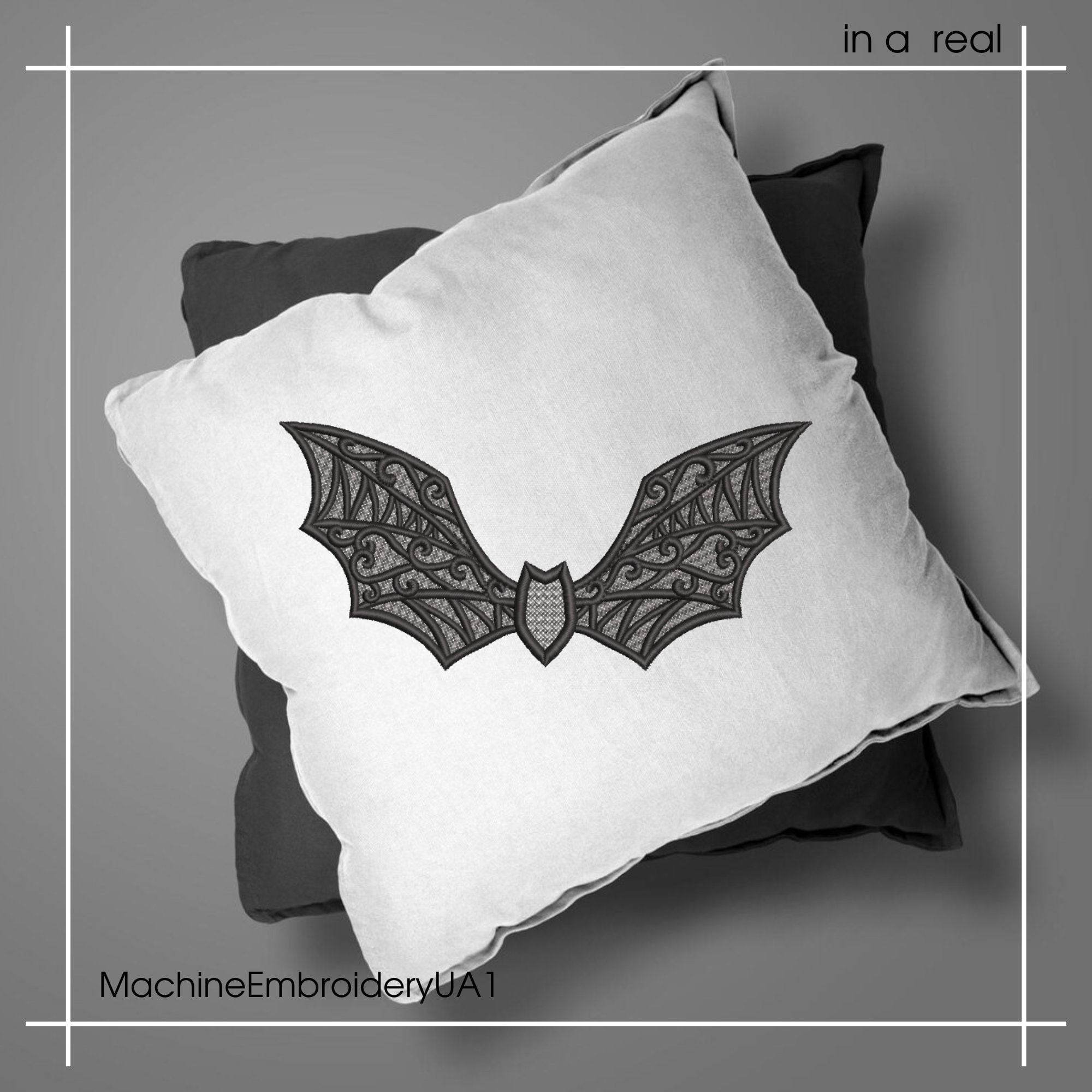 Lace Bat Machine Embroidery Design, Elegant Bat Embroidery for Women T ...