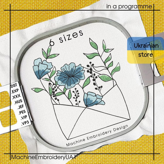 Floral Machine Embroidery Design Watercolor Embroidery Files - Etsy