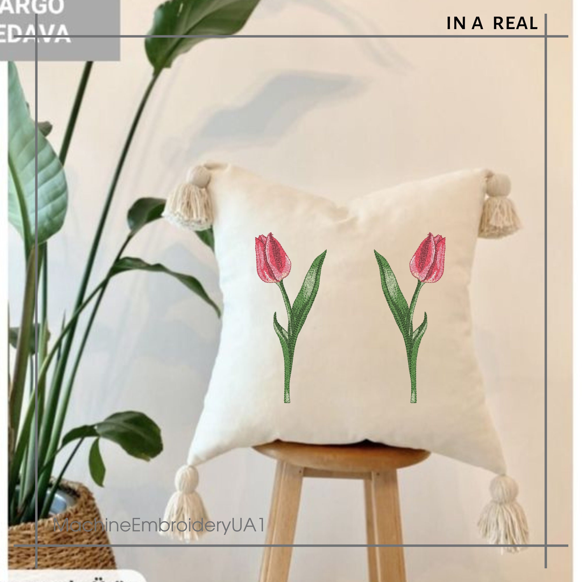 Tulip Machine Embroidery Design Tulip Embroidery Files 7 - Etsy