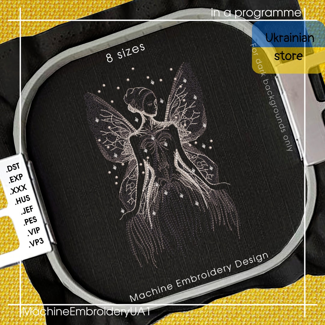 Magic Fairy Machine Embroidery Design Fairy Embroidery Files 8 Sizes ...