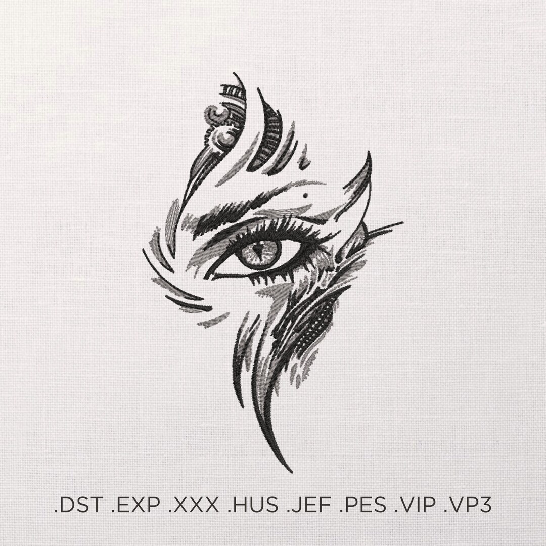 Girl's Eye Machine Embroidery Design - Girl's Eye Embroidery Files - 7 ...
