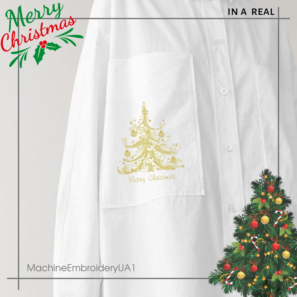 Christmas Tree Machine Embroidery Design Christmas Tree - Etsy