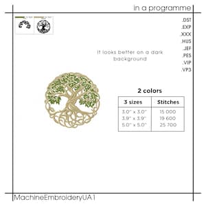 Tree of Life Machine Embroidery Design - Tree of Life Embroidery Files ...