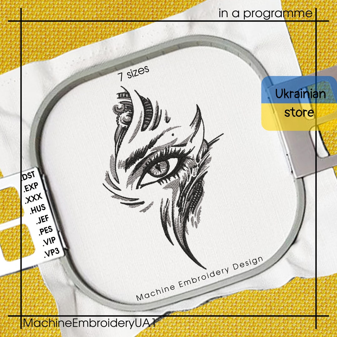 Girl's Eye Machine Embroidery Design Girl's Eye Embroidery Files 7 ...