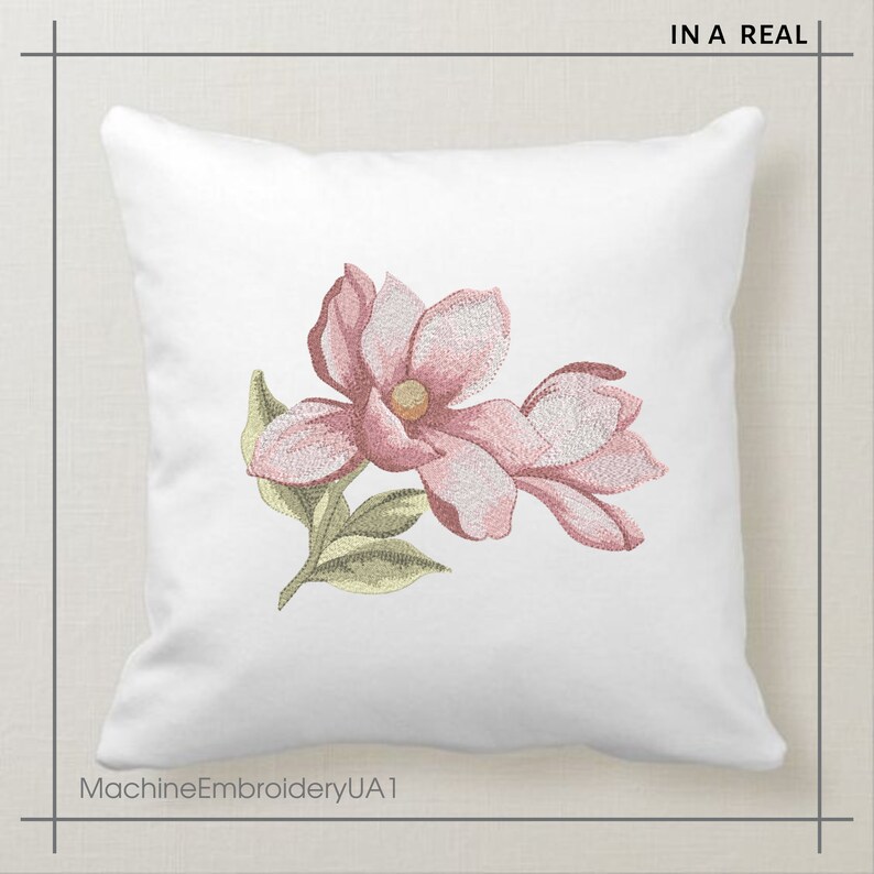 Magnolia Flower Machine Embroidery Design Magnolia Flower - Etsy