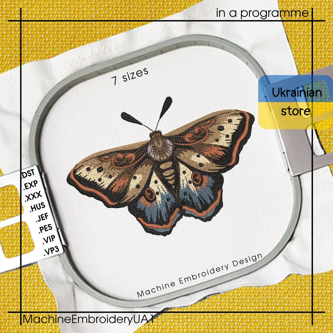 Butterfly Machine Embroidery Design Photorealistic Butterfly Embroidery ...
