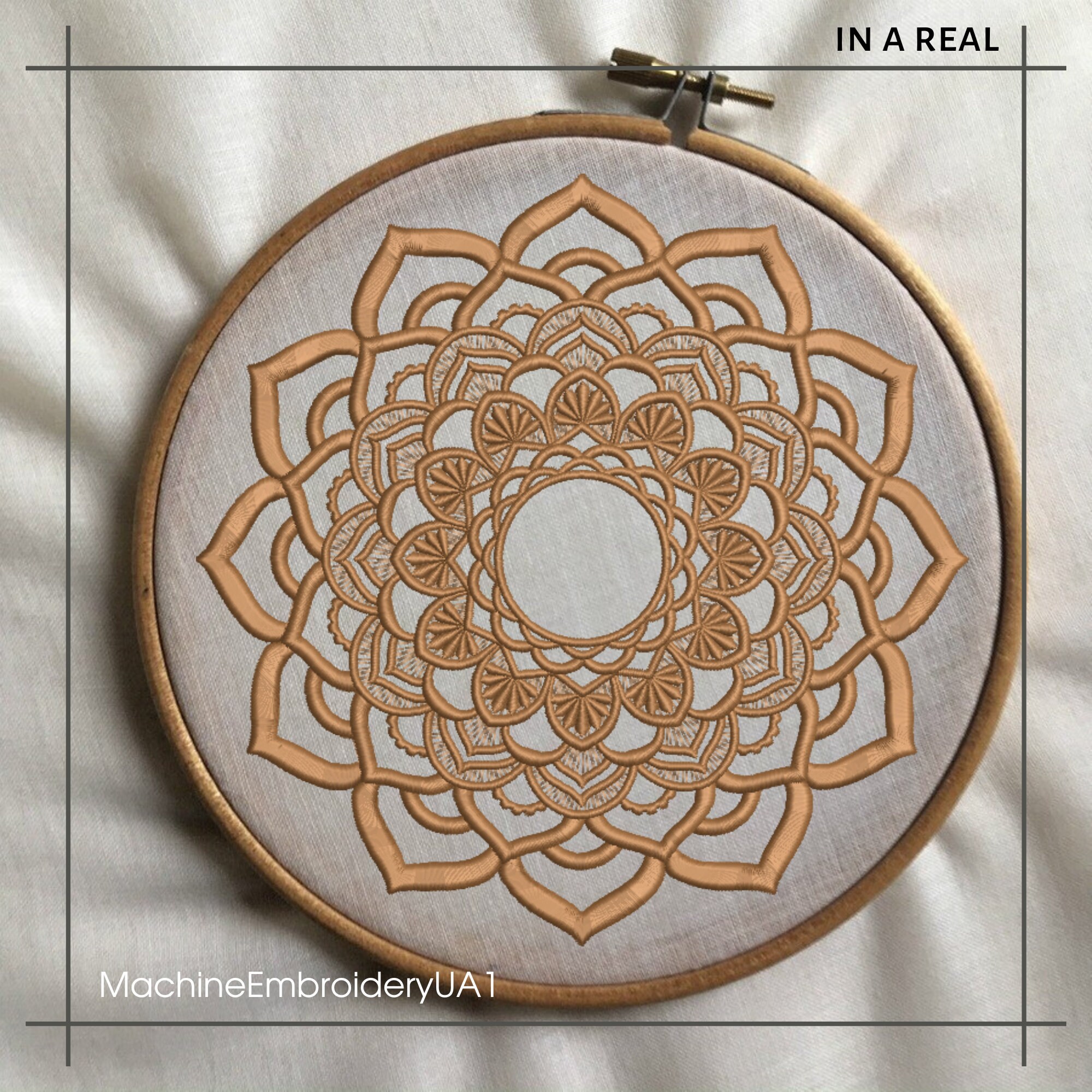 Mandala Machine Embroidery Design, Intricate Boho Lace Stitch, Instant ...