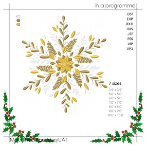 Magic Machine Embroidery Design - Fairy Christmas Snowflake Embroidery ...