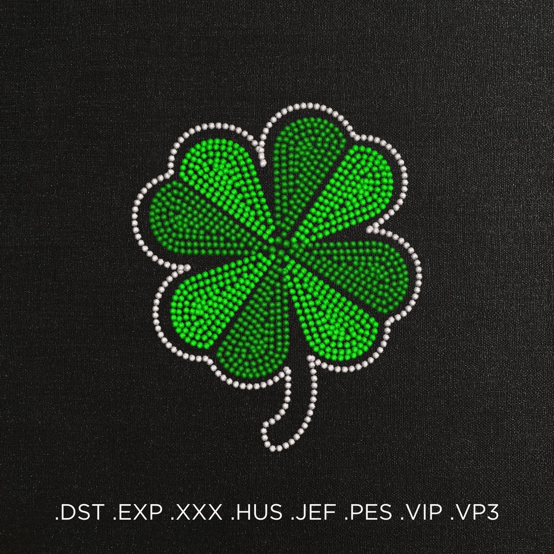 Happy Clover Machine Embroidery Design - 6 Sizes - Instant Download - Etsy