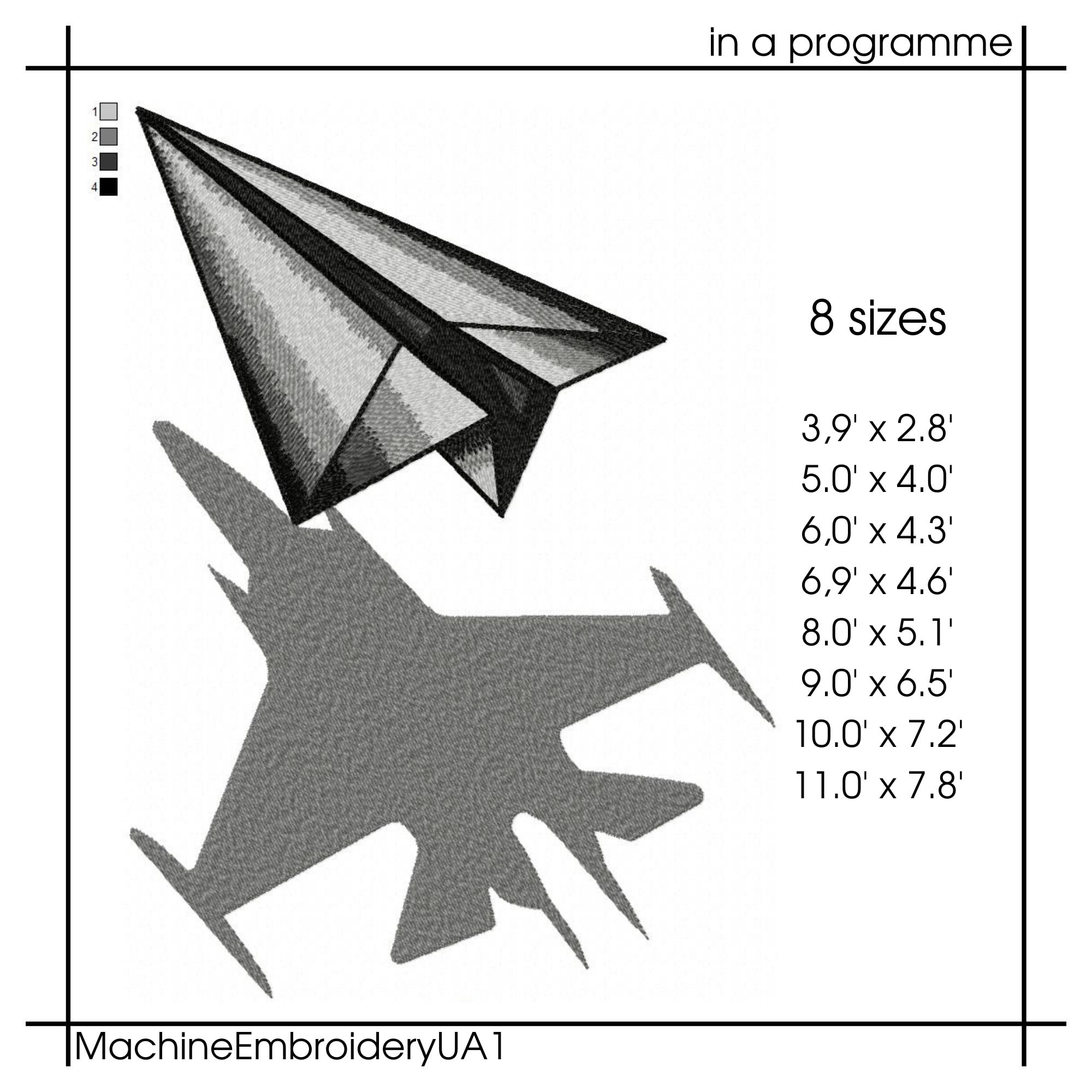 Paper Airplane Machine Embroidery Design Airplane With - Etsy