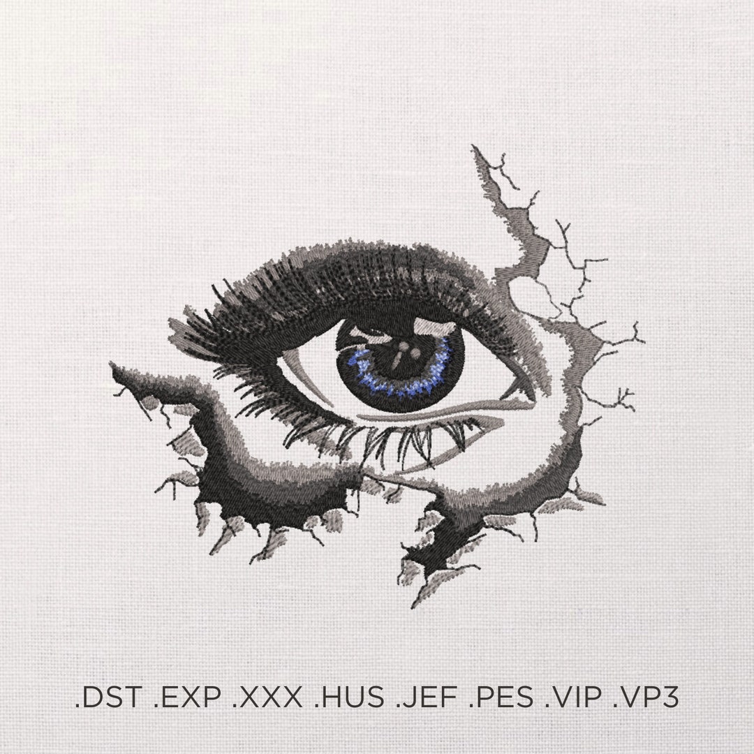 Girl's Eye Machine Embroidery Design - Girl's Eye Embroidery Files - 7 ...