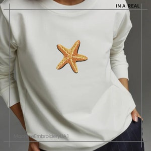 Starfish Machine Embroidery Design, Yellow Starfish Embroidery for ...